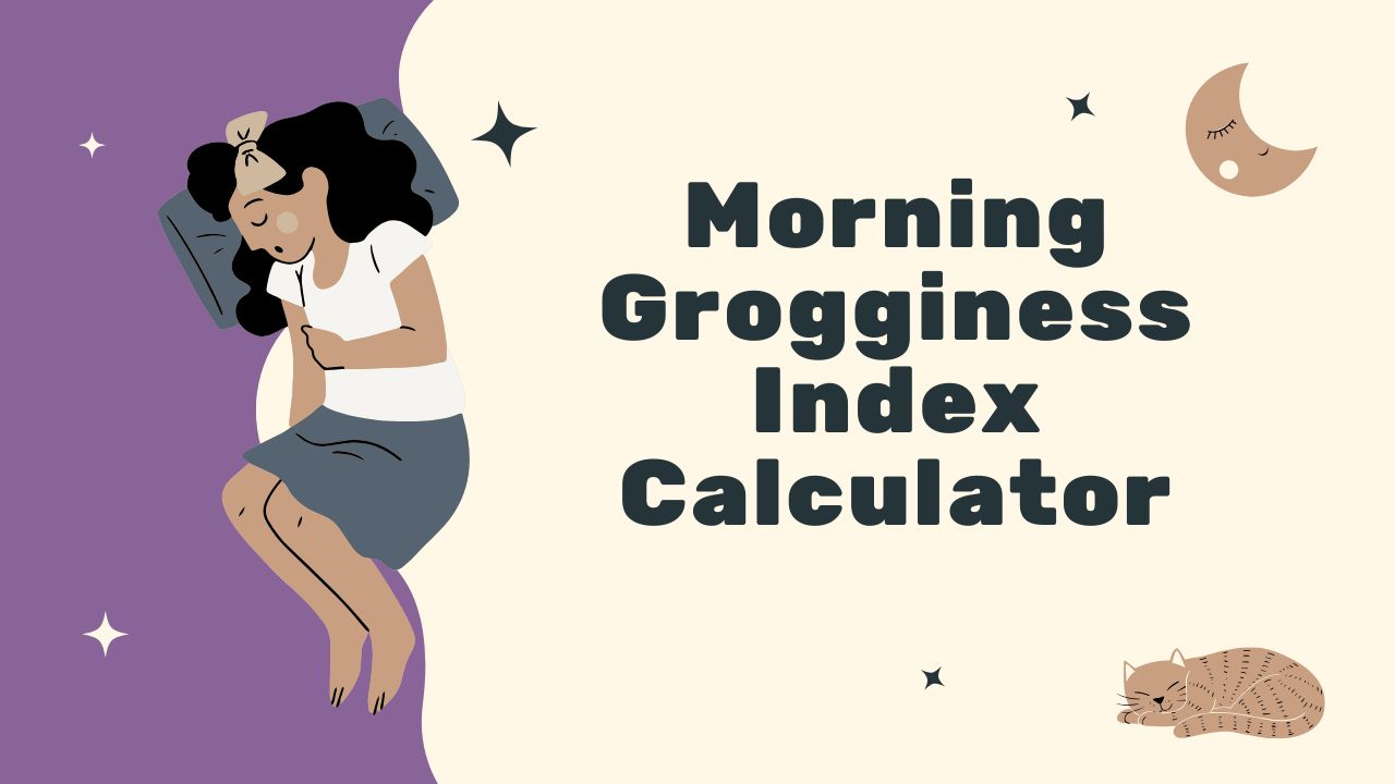 Morning Grogginess Index Calculator for Alert Mornings